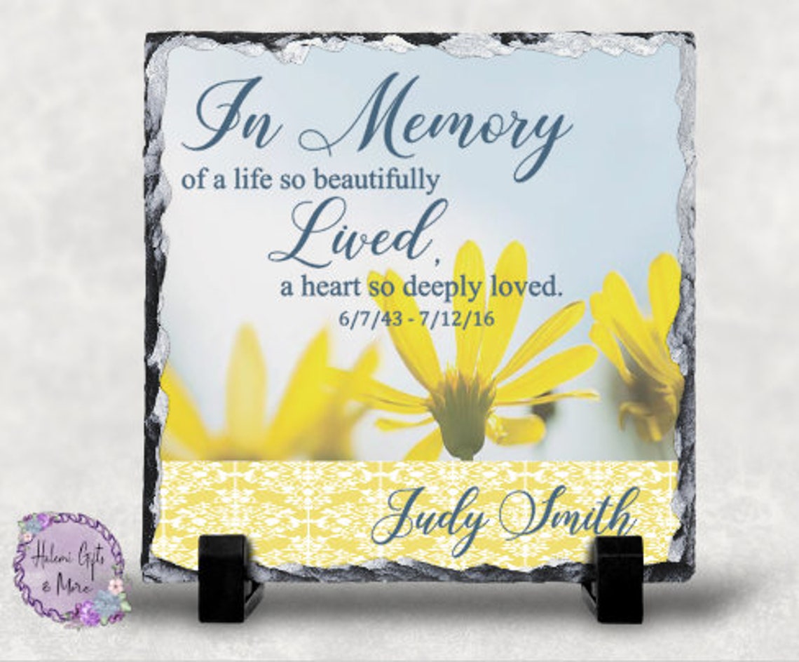 Custom Memorial Photo Slate Template Sublimation Download - Etsy