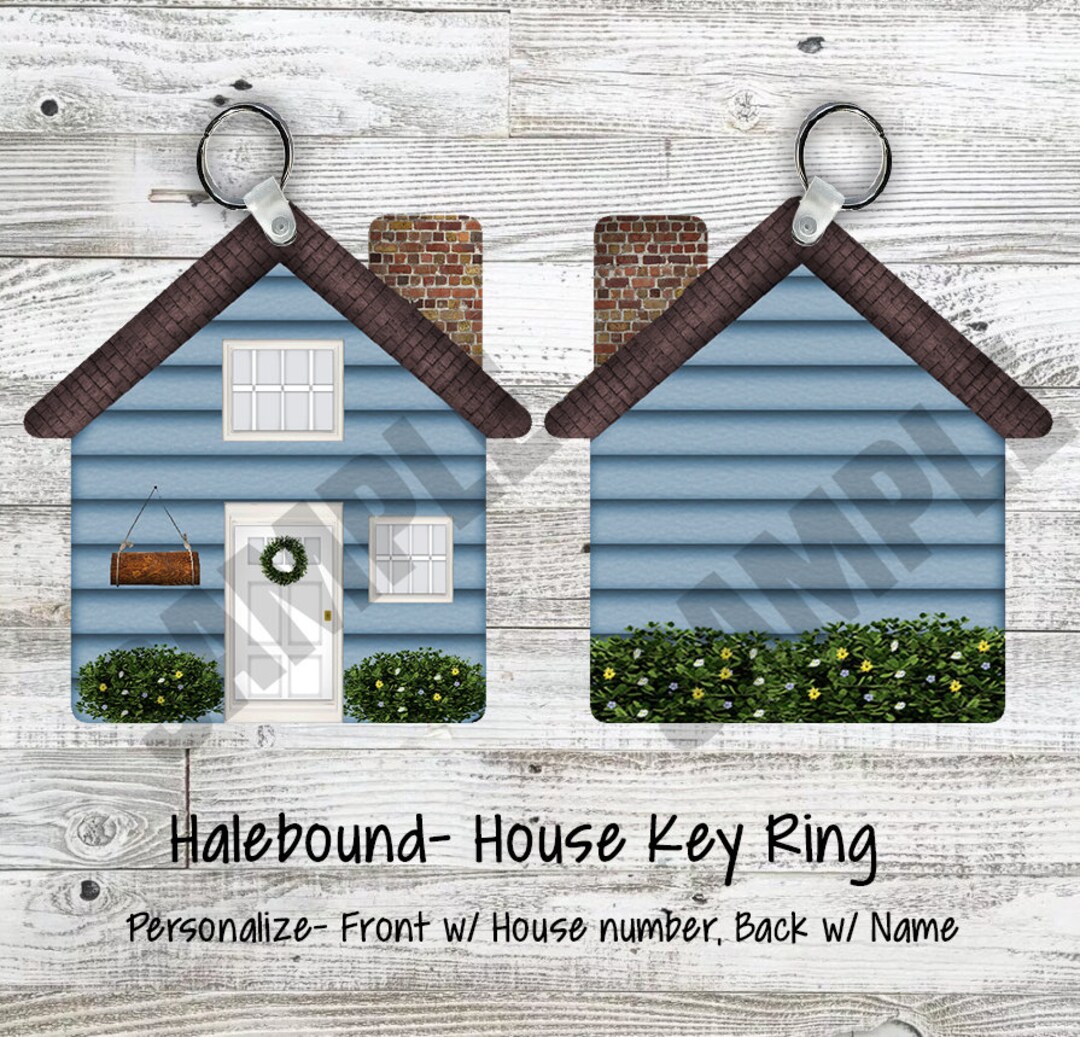 Blue House Keychain Template SUBLIMATION DIGITAL DOWNLOAD Png - Etsy
