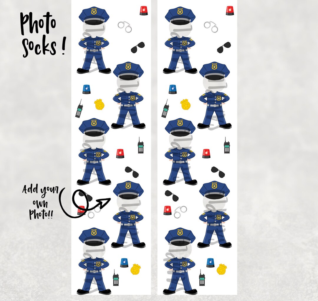 Police Photo Socks, SUBLIMATION DIGITAL DOWNLOAD Template Png - Etsy