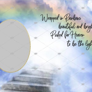 Custom Memorial Wrapped in Rainbows Infant Memorial Slate, Template ...