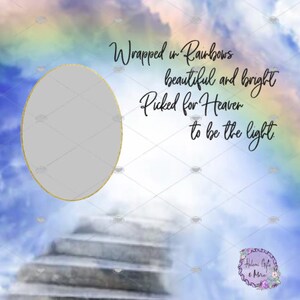 Custom Memorial Wrapped in Rainbows Infant Memorial Sm. Slate, Template ...