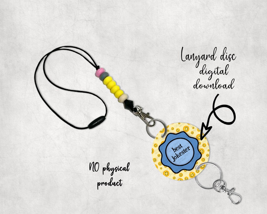 Best Jokester Funny Punny Award Lanyard Tag Personalize DIGITAL ...