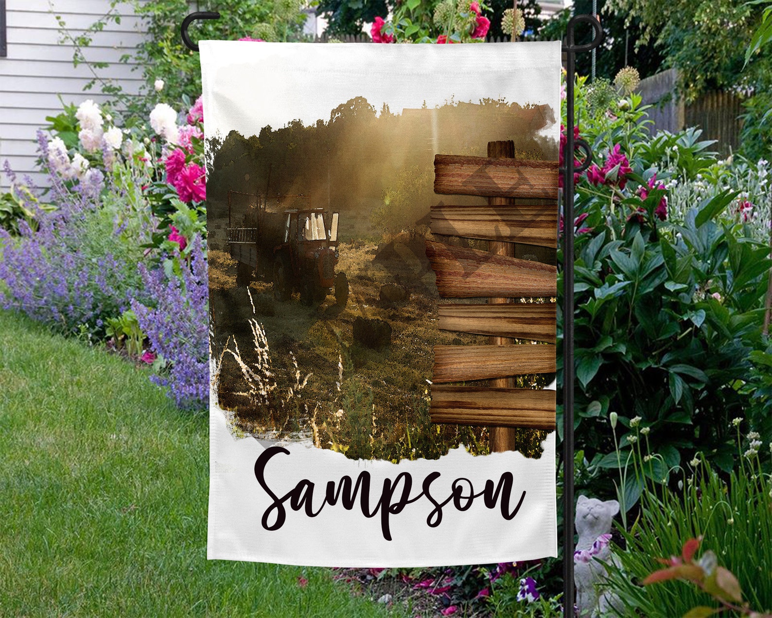 Farm Sunset Family Name Template for 2 SUBLIMATION DIGITAL - Etsy