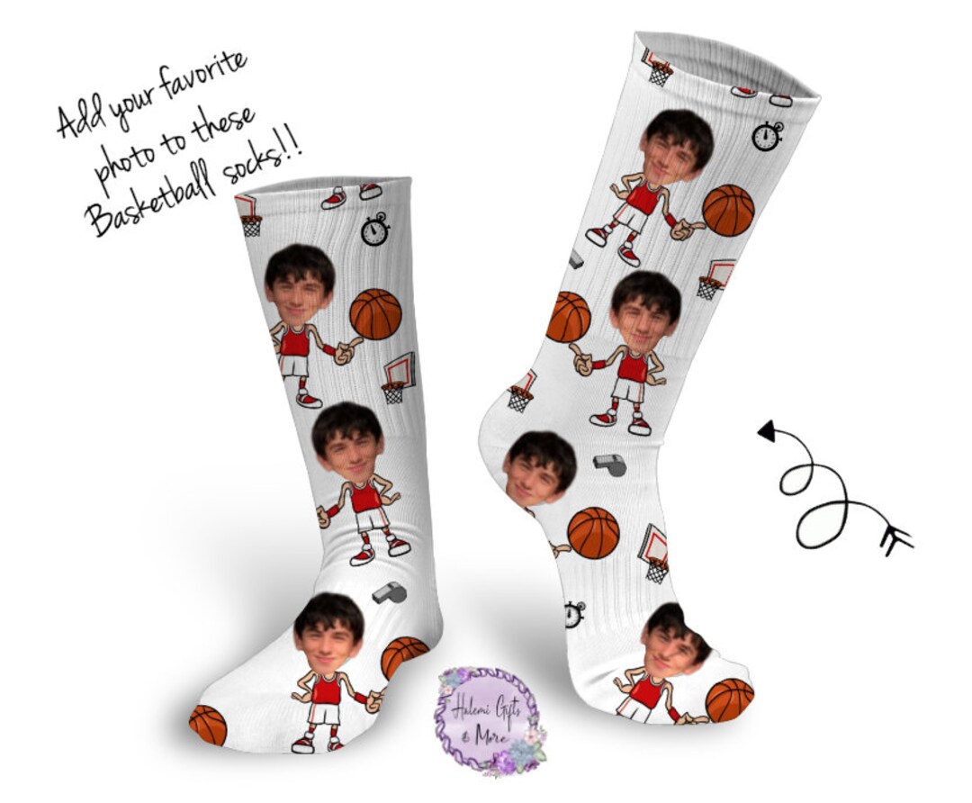 Custom Basketball Photo Socks,digital DOWNLOAD Photo Socks, Funny Socks ...