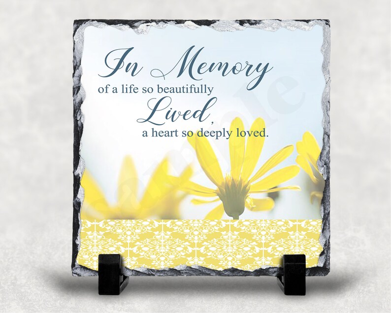 Custom Memorial Daisy Memorial Sm. Slate Template - Etsy