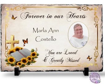 Custom Memorial Photo Slate Template Sublimation Download | Etsy