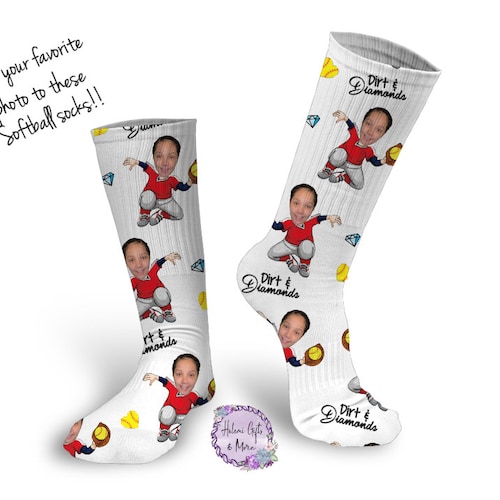 Custom Girls Softball Pitcher Photo Socksdigital DOWNLOAD | Etsy