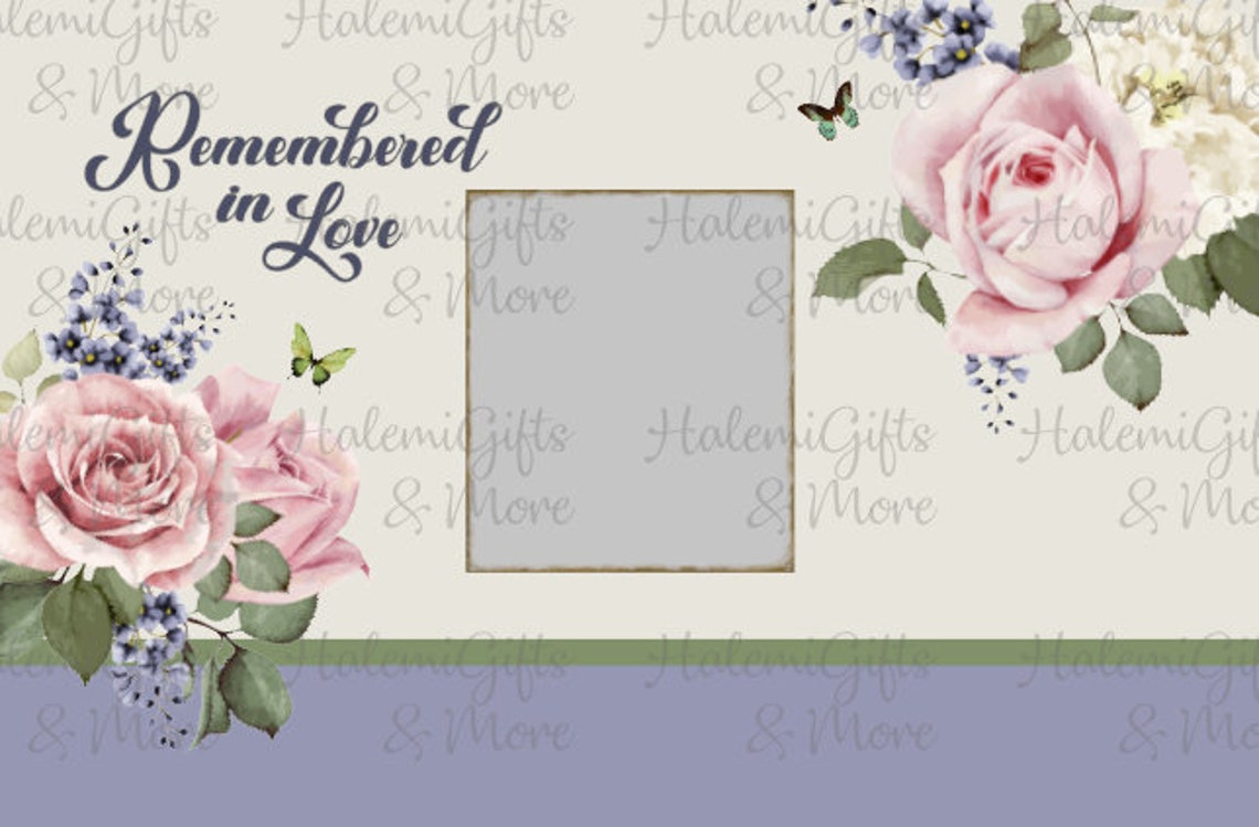 Custom Memorial DIGITAL DOWNLOAD Remembered in Love Large | Etsy