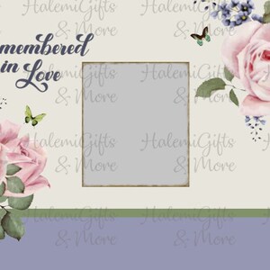 Custom Memorial DIGITAL DOWNLOAD Remembered in Love Large Slate ...