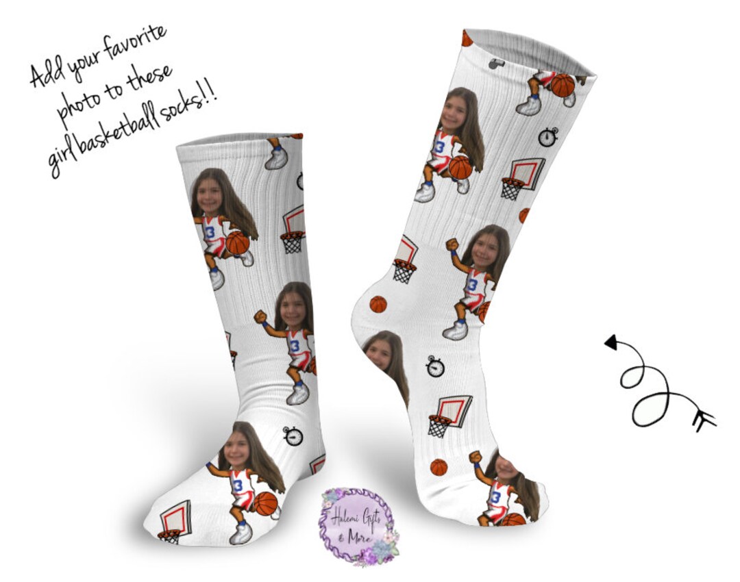 Custom Girls Basketball Photo Socks,digital DOWNLOAD Photo Socks, Funny ...
