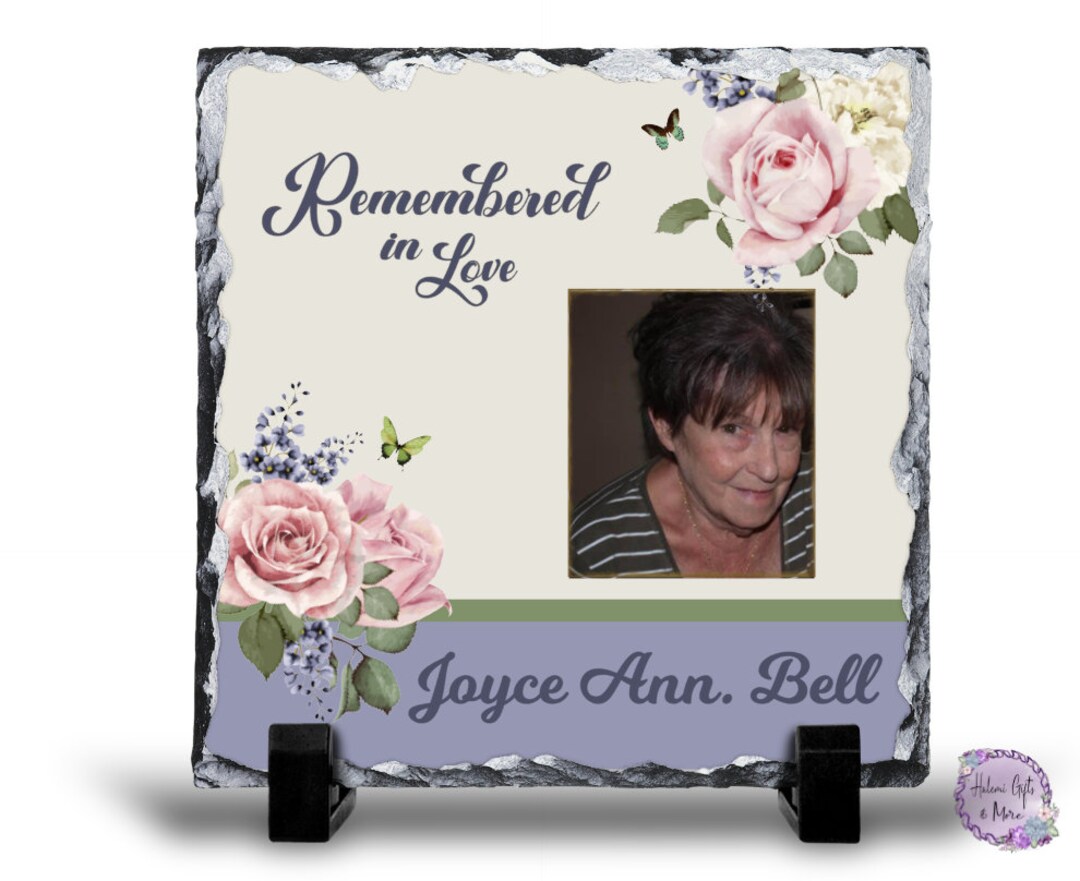 Custom Memorial DIGITAL DOWNLOAD Remembered in Love Small Slate ...