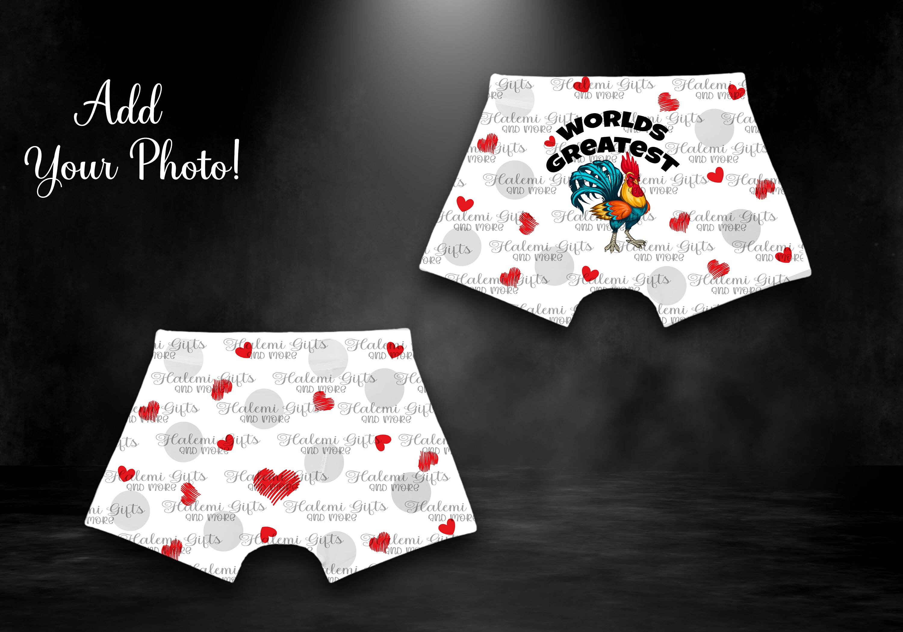Valentine Worlds Greatest Rooster PHOTO Mens Funny Boxers | Etsy