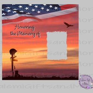 Honoring the Memory of Soldier Memorial Small Slate Custom for Photo ...