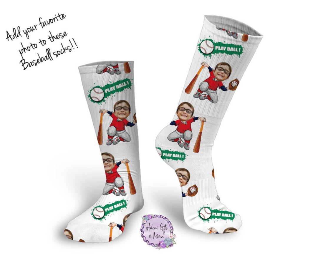 Custom Baseball Player Bat and Ball Photo Socks,digital DOWNLOAD Photo ...