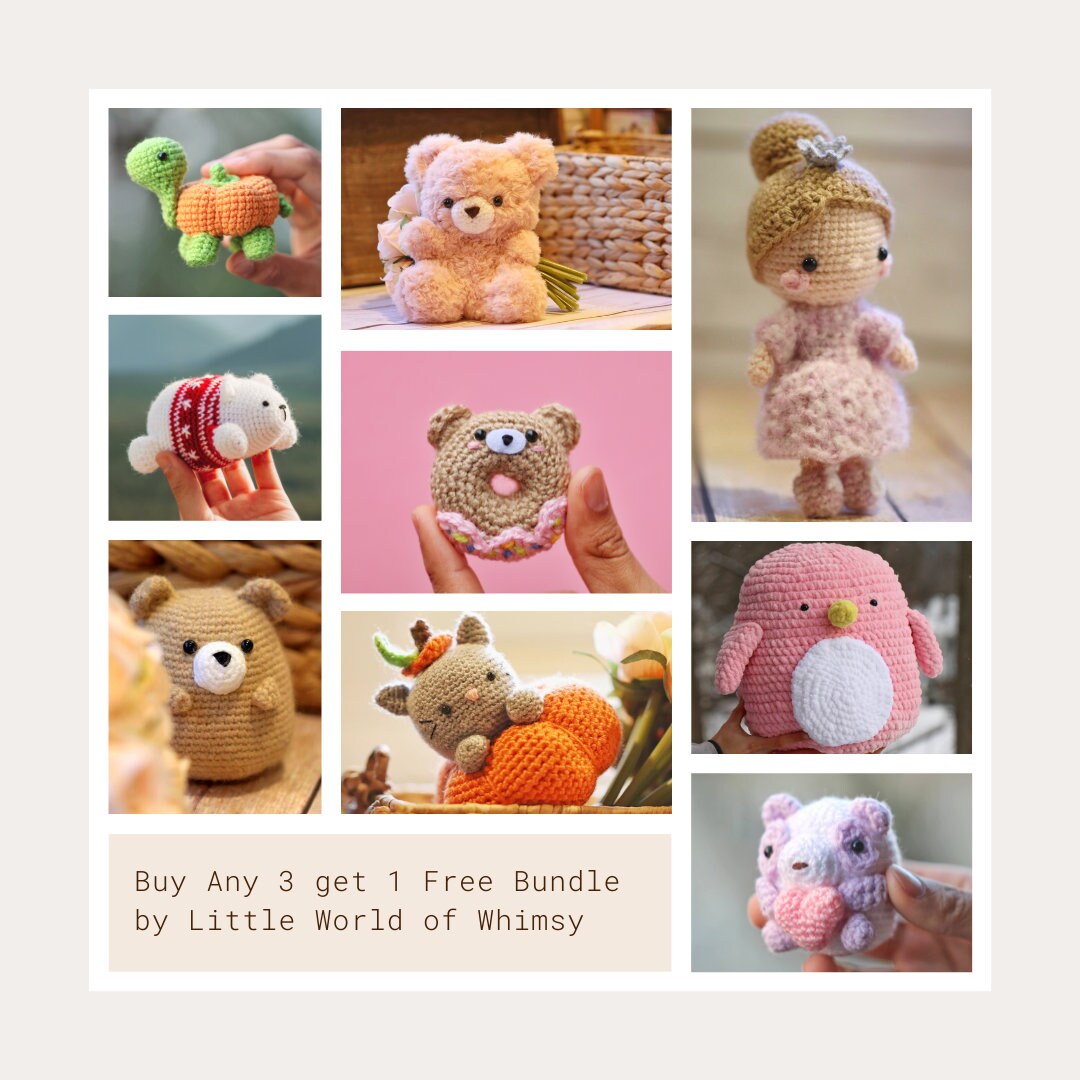4 for 3 Pattern Bundle Crochet Animal / Amigurumi Patterns Buy 3 Get 1 ...