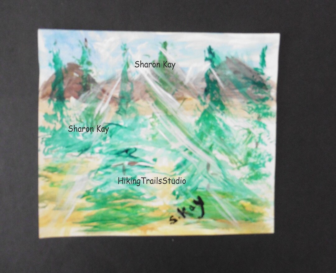 Sunray Forest Note Card Hand Painted Original Blank Greeting Card, Any ...