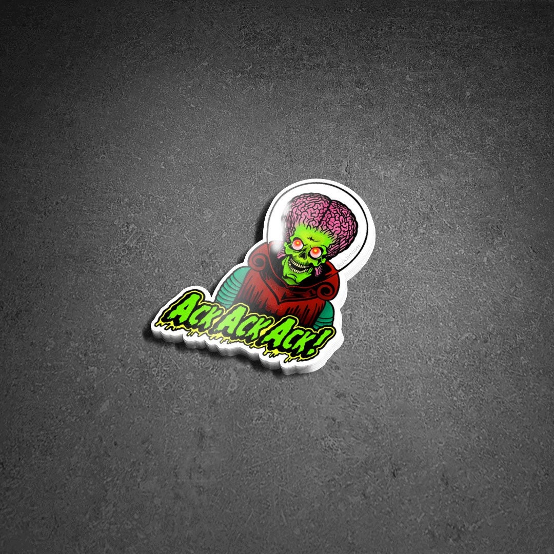 Mars Attacks Clear Sticker - Etsy