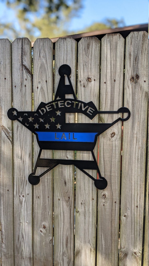 Detective Thin Blue Line Sign Sherriff Deputy Police | Etsy