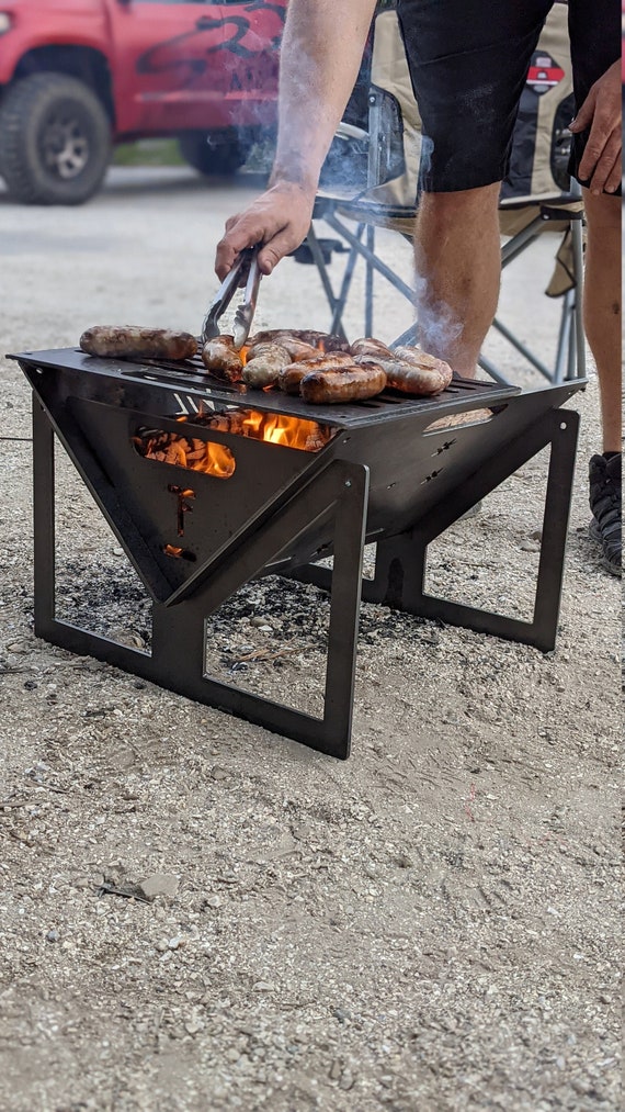 Collapsible Fire Pit Folding Fire Pit Portable Grill | Etsy