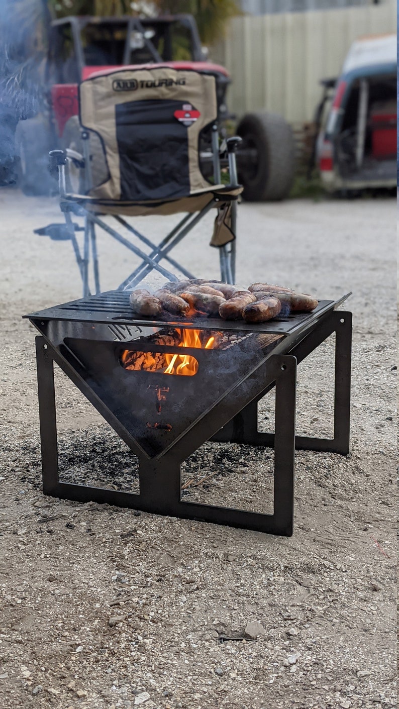 Collapsible Fire Pit Folding Fire Pit Portable Grill | Etsy