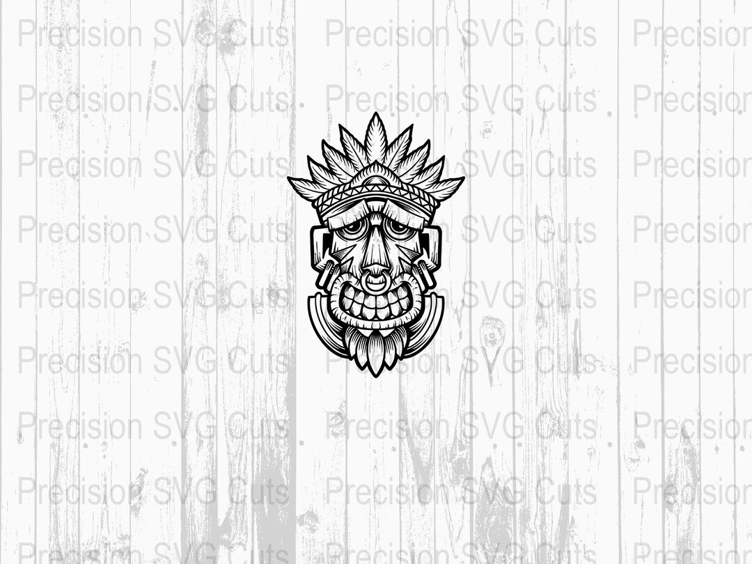Aztec Warrior Mask SVG, Tribal Mask Clipart, Ancient Civilization ...