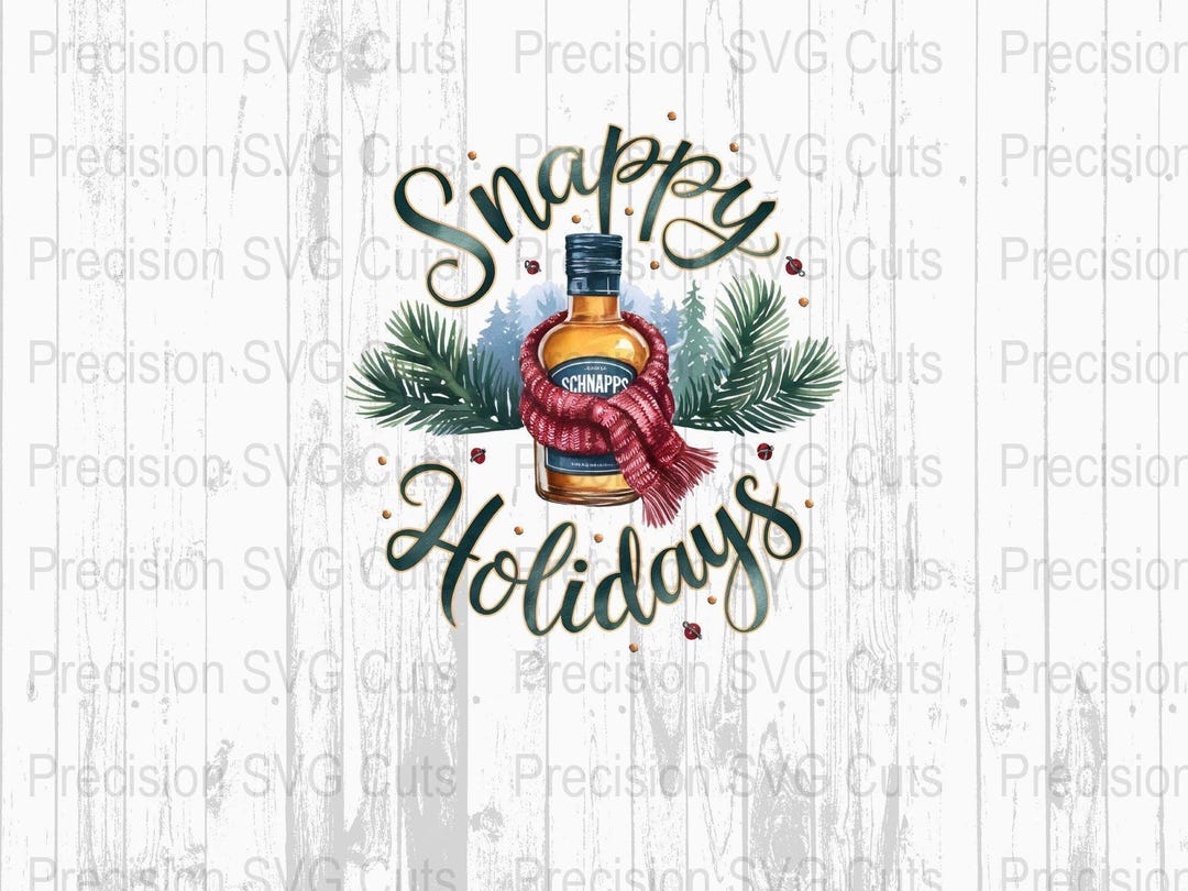 Snappy Holidays PNG File, Digital Download Art, Winter Holiday Decor ...