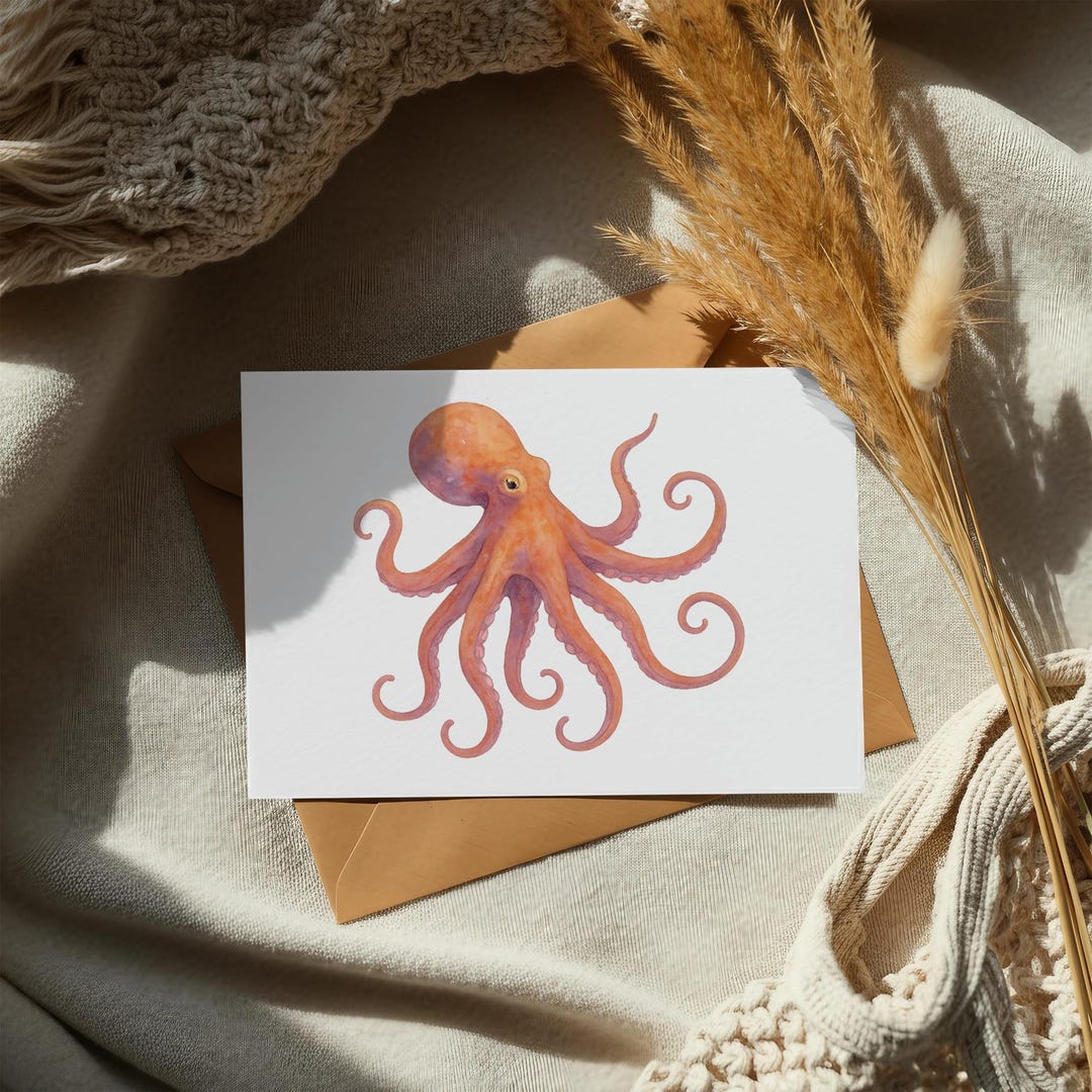 Watercolor Octopus, Under the Sea Animal, PNG Clipart, Ocean ...