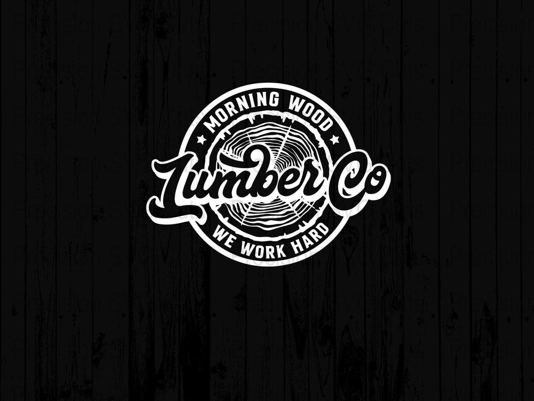 Morning Wood Lumber Co SVG, Vintage Woodworking Logo, Rustic Carpenter ...