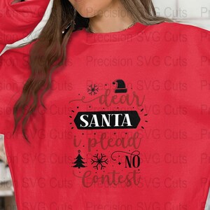 Dear Santa I Plead No Contest SVG, Christmas Clipart, Holiday Digital ...