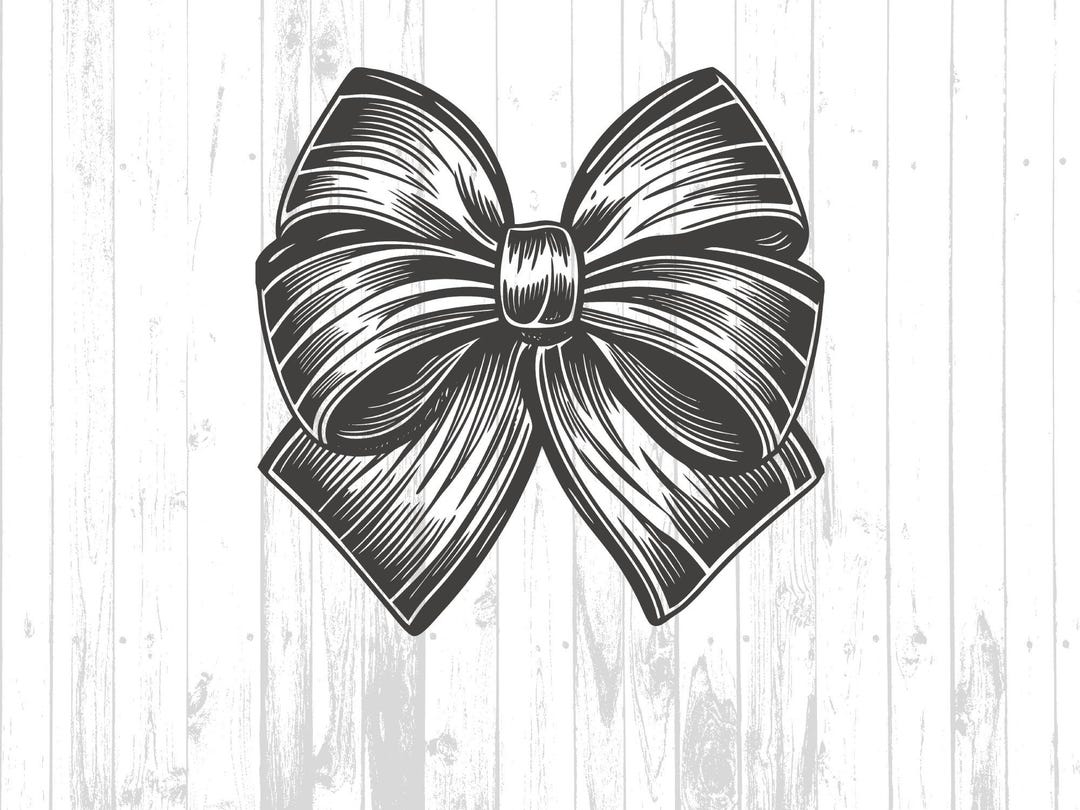 Coquette Bow SVG, Digital Bow Cutting File, Bow Clipart for Crafts, DIY ...