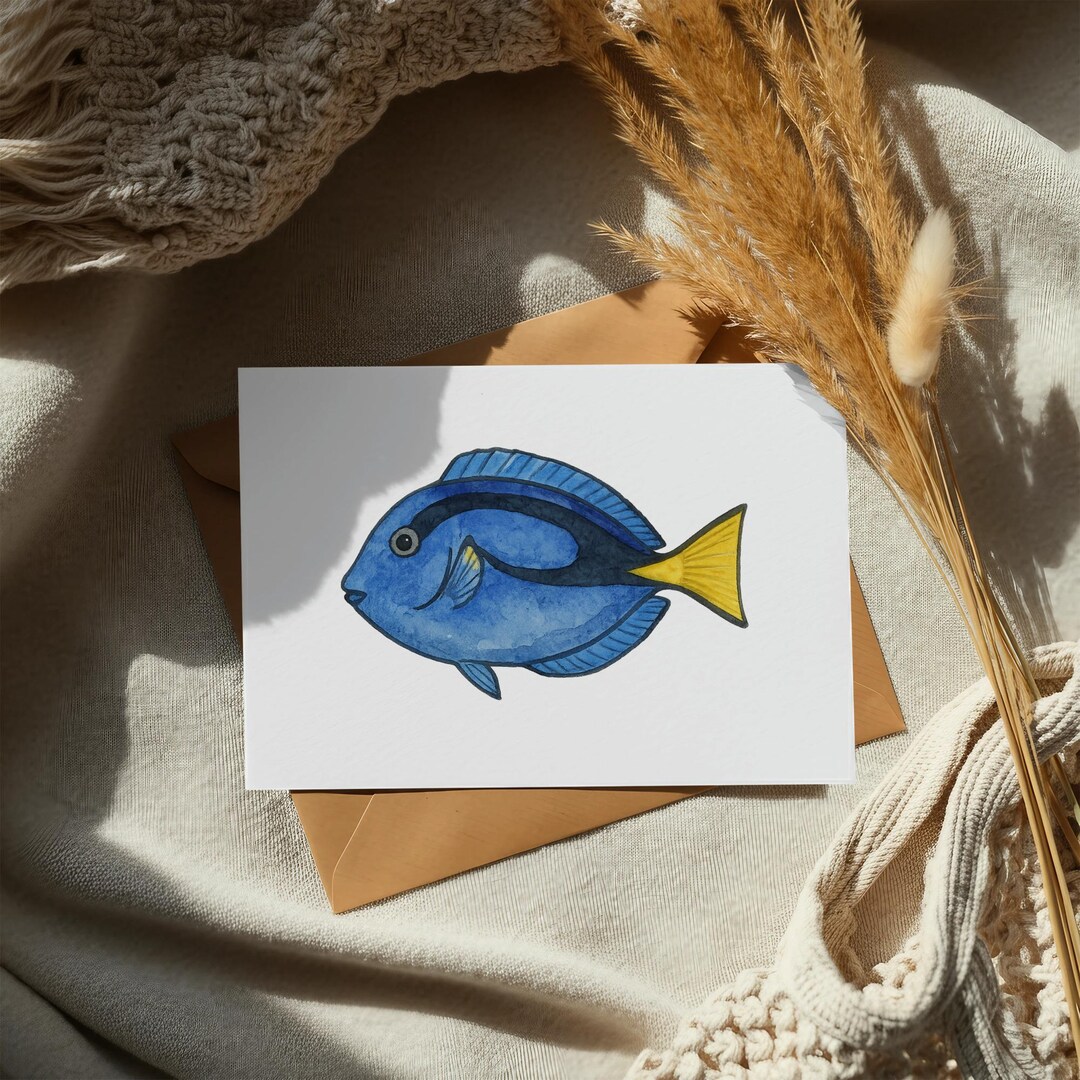 Watercolor Blue Tang Fish, Under the Sea Animal, PNG Clipart, Tropical ...