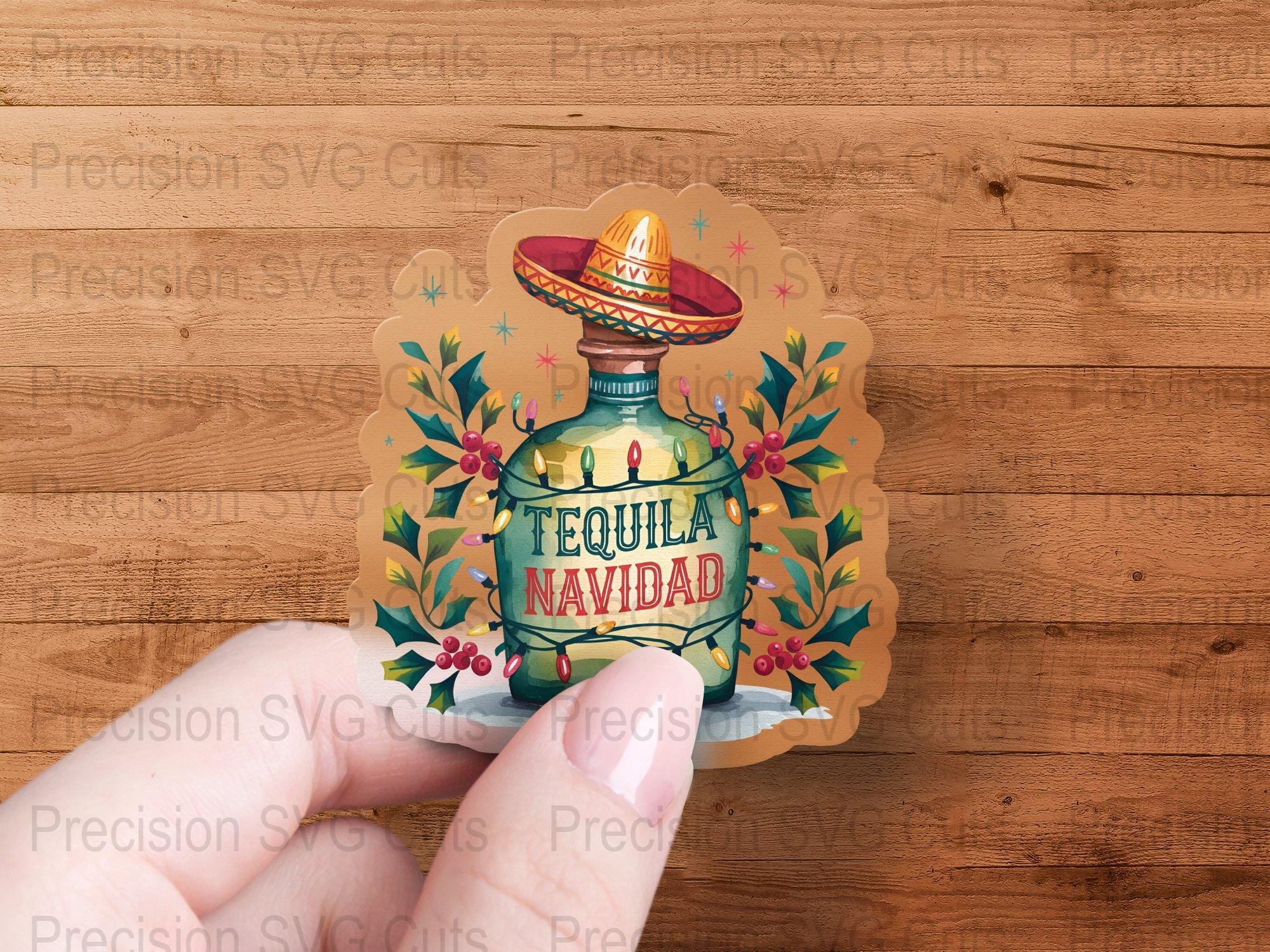 Festive Tequila Navidad PNG, Mexican Christmas Bottle Clipart, Holiday ...