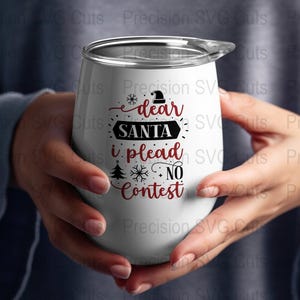 Dear Santa I Plead No Contest SVG, Christmas Clipart, Holiday Digital ...