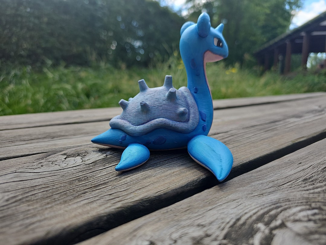 3D Printed, Hand-painted Lapras - Etsy
