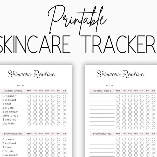 Beauty Journal Planner Skincare Tracker Skincare Routine - Etsy