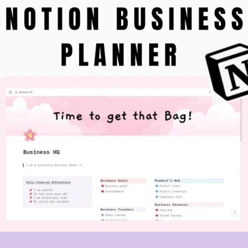 Notion Template Business Digital Business Planner Notion - Etsy