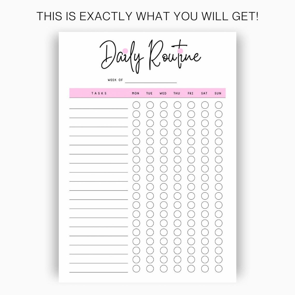 Daily Routine Printable, Daily Routine Tracker, Morning Routine Planner ...