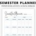 Semester Planner, College Student Essentials, College Freshman Semester ...