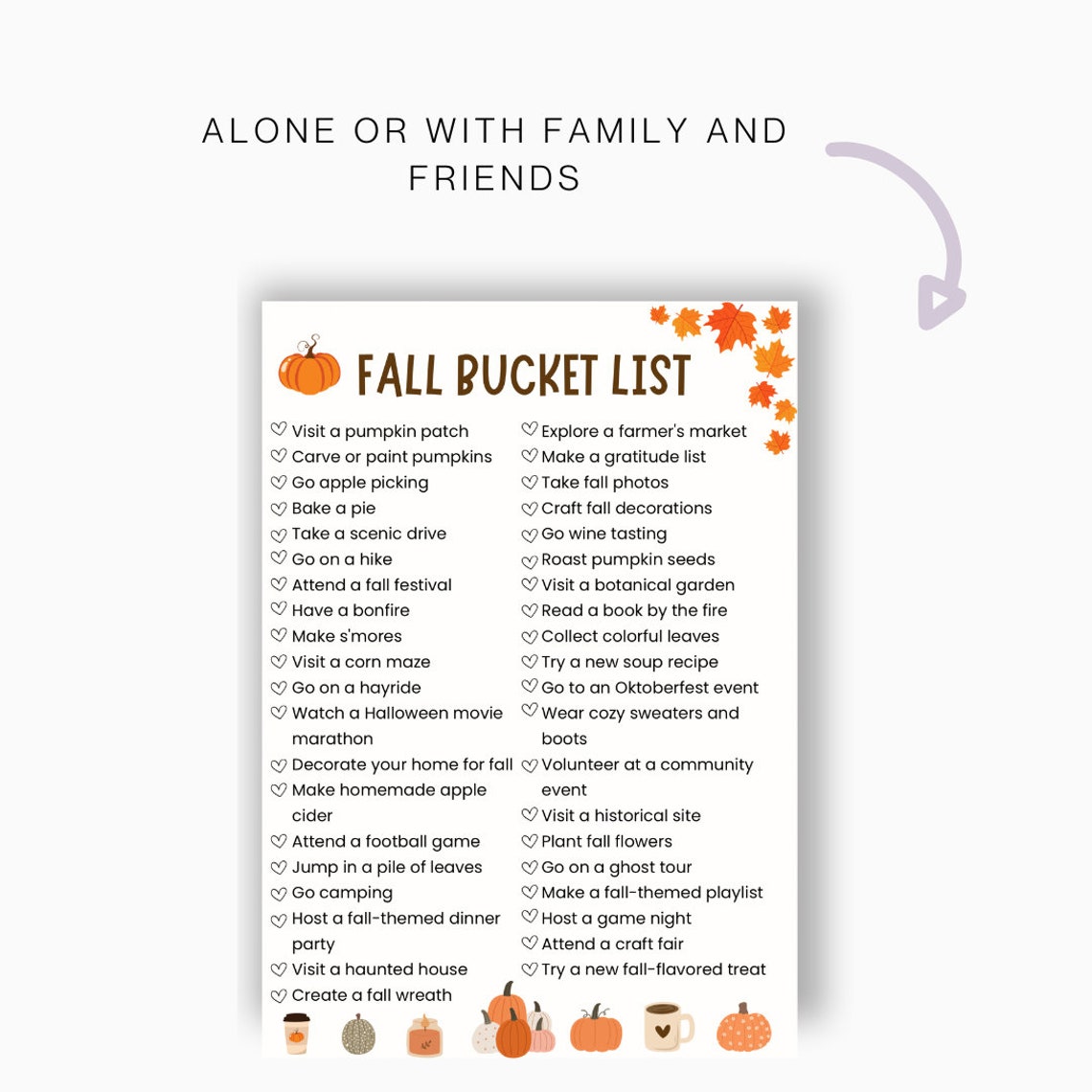 Fall Bucket List Activities, Fall Checklist, Autumn Bucket List Ideas ...