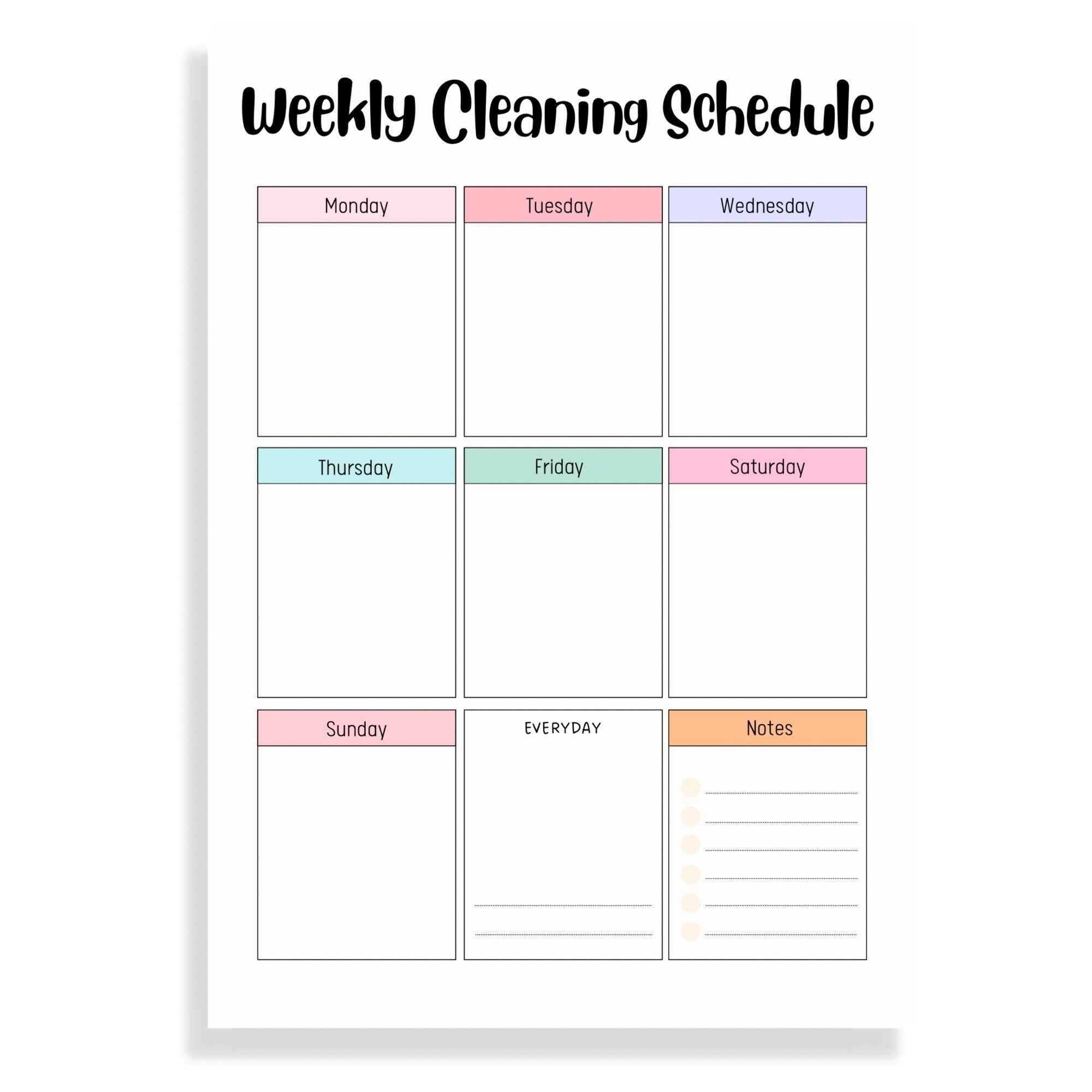 Weekly Cleaning Checklist Printable Weekly Cleaning Schedule Fillable weekly-cleaning-checklist-printable-weekly-cleaning-schedule-fillable