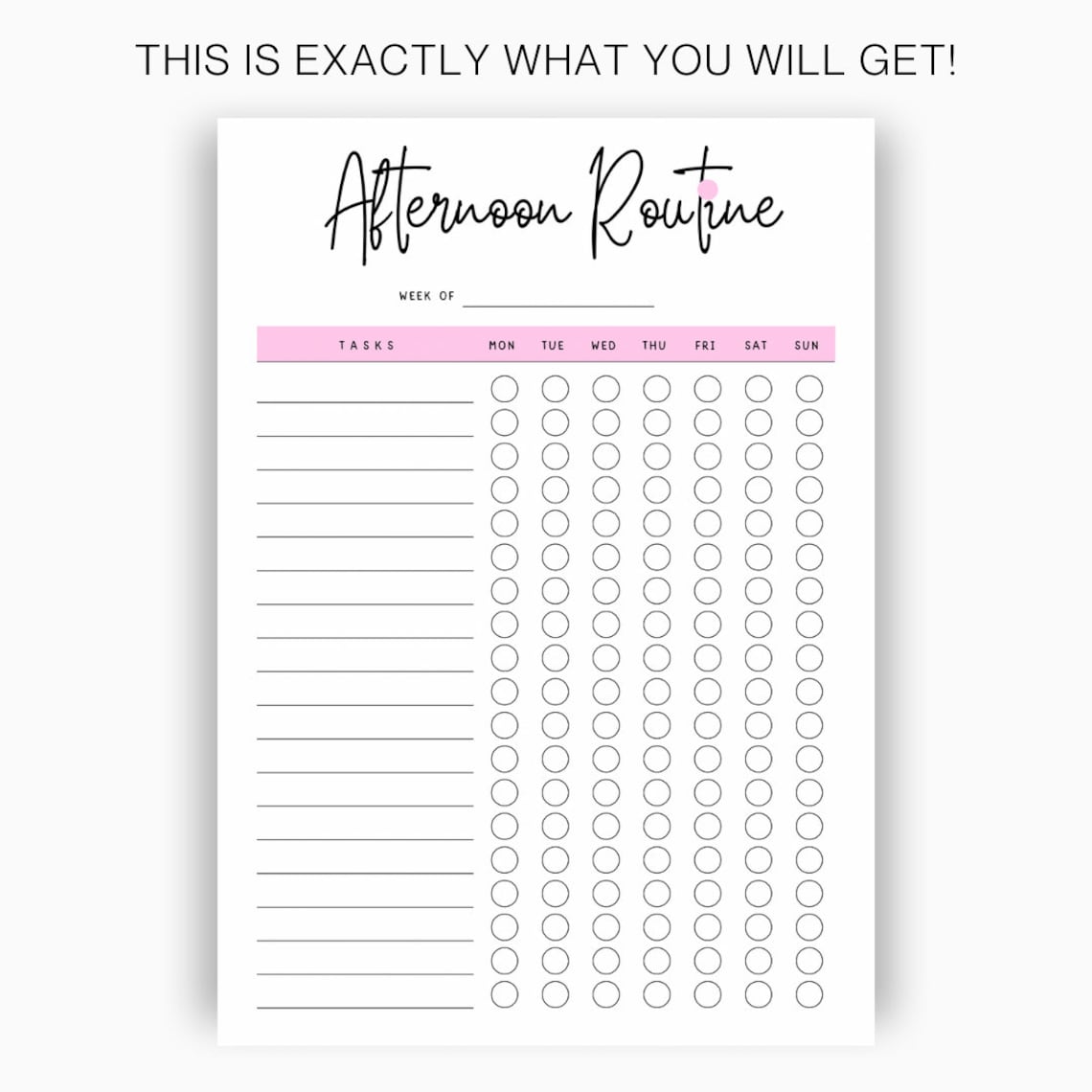 Daily Routine Printable, Productive Routine Tracker, Morning Routine ...