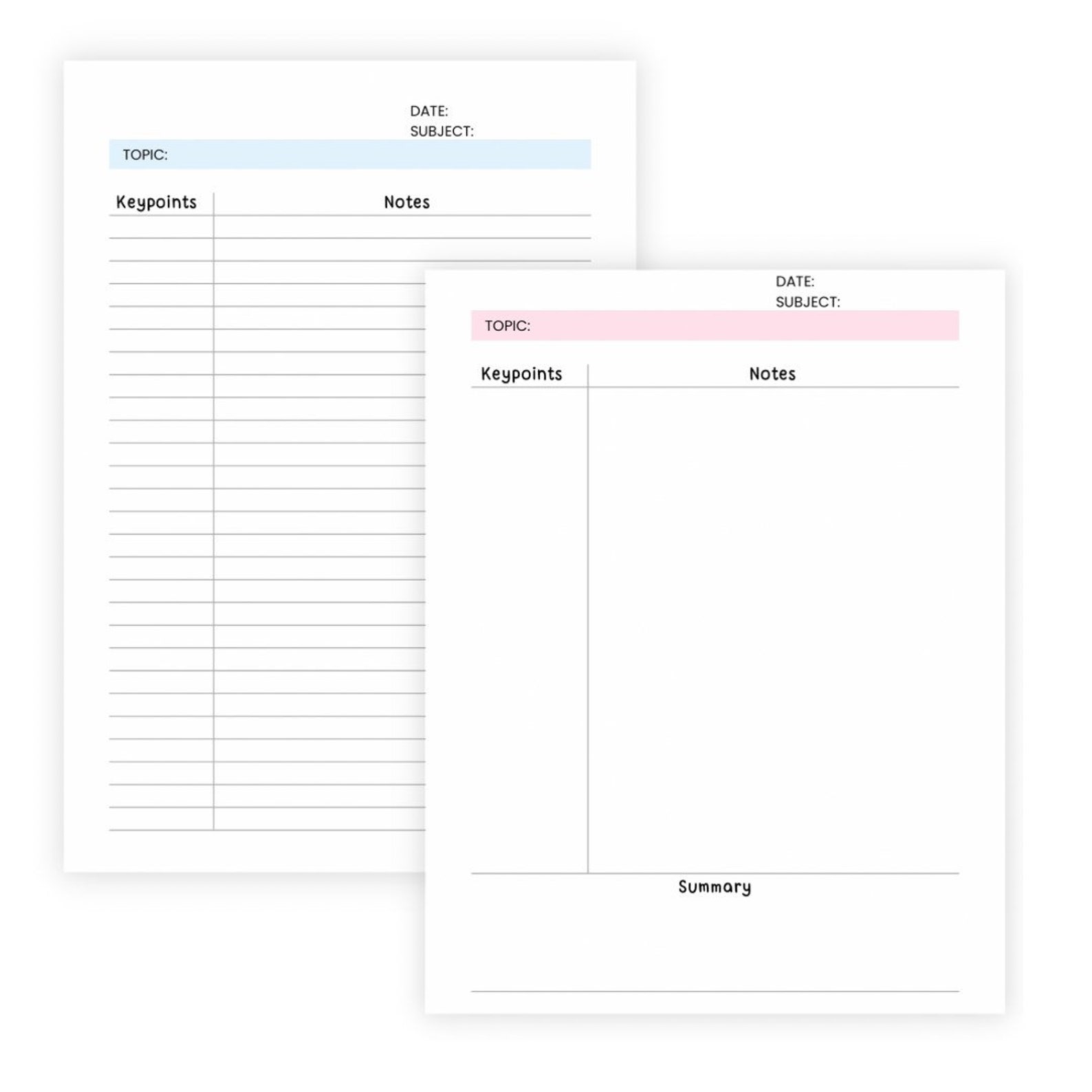 Cornell Notes Method, Printable Cornell Notes Template, Blank Cornell ...
