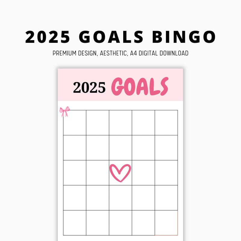 Vision Board Bingo 2025 - Etsy