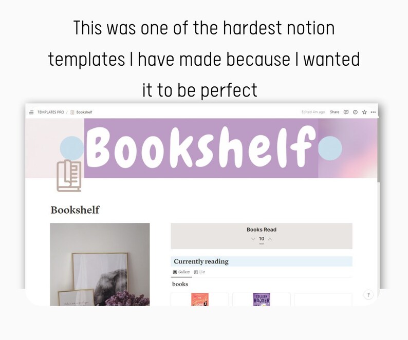 Digital Reading Journal Notion Template, Aesthetic Notion Reading Planner, Book Review, Book ...