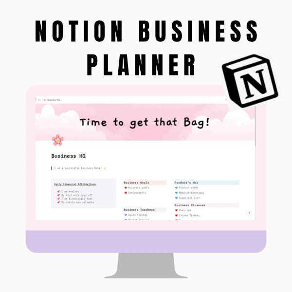 Notion Template Business Digital Business Planner Notion - Etsy