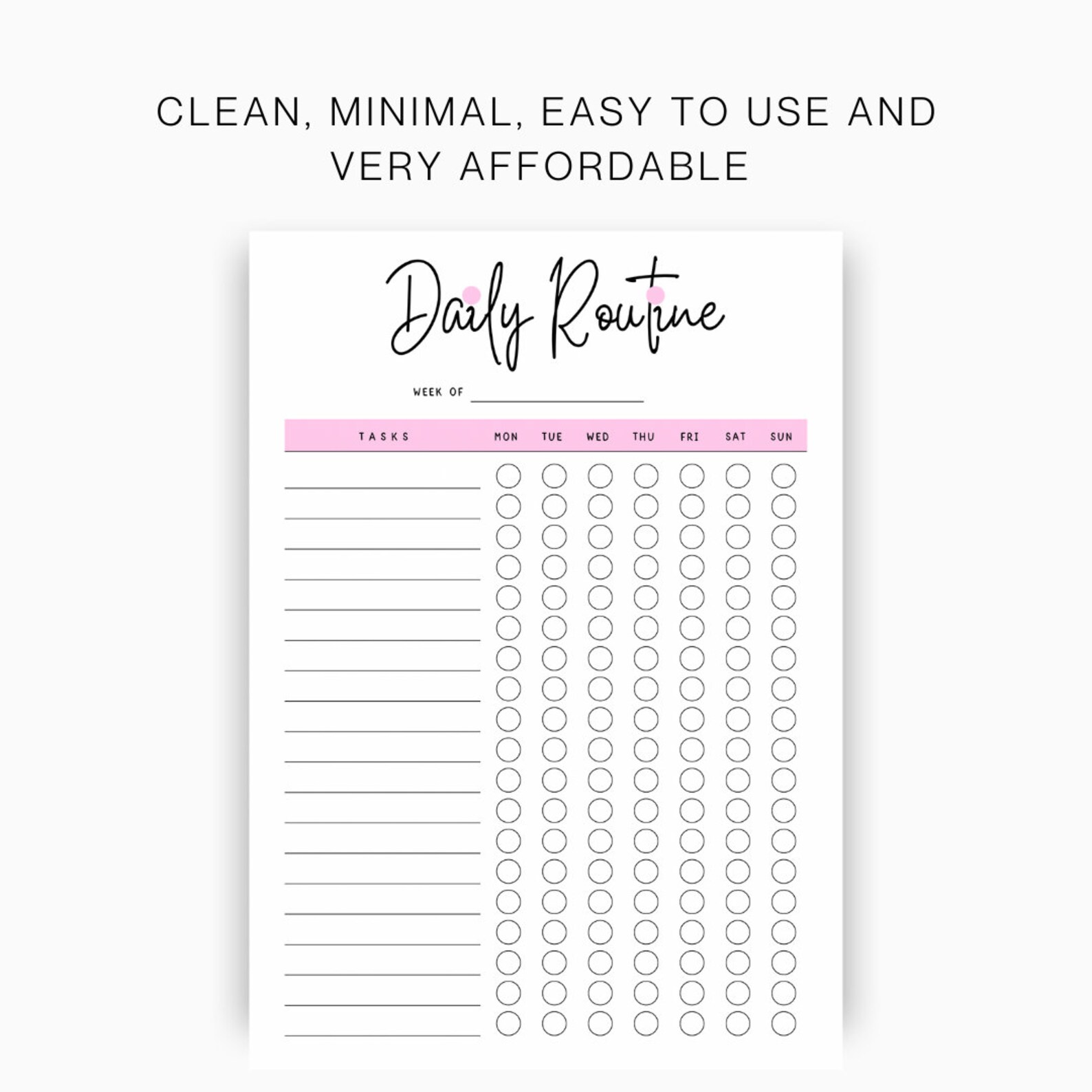 Daily Routine Printable, Daily Routine Tracker, Morning Routine Planner ...