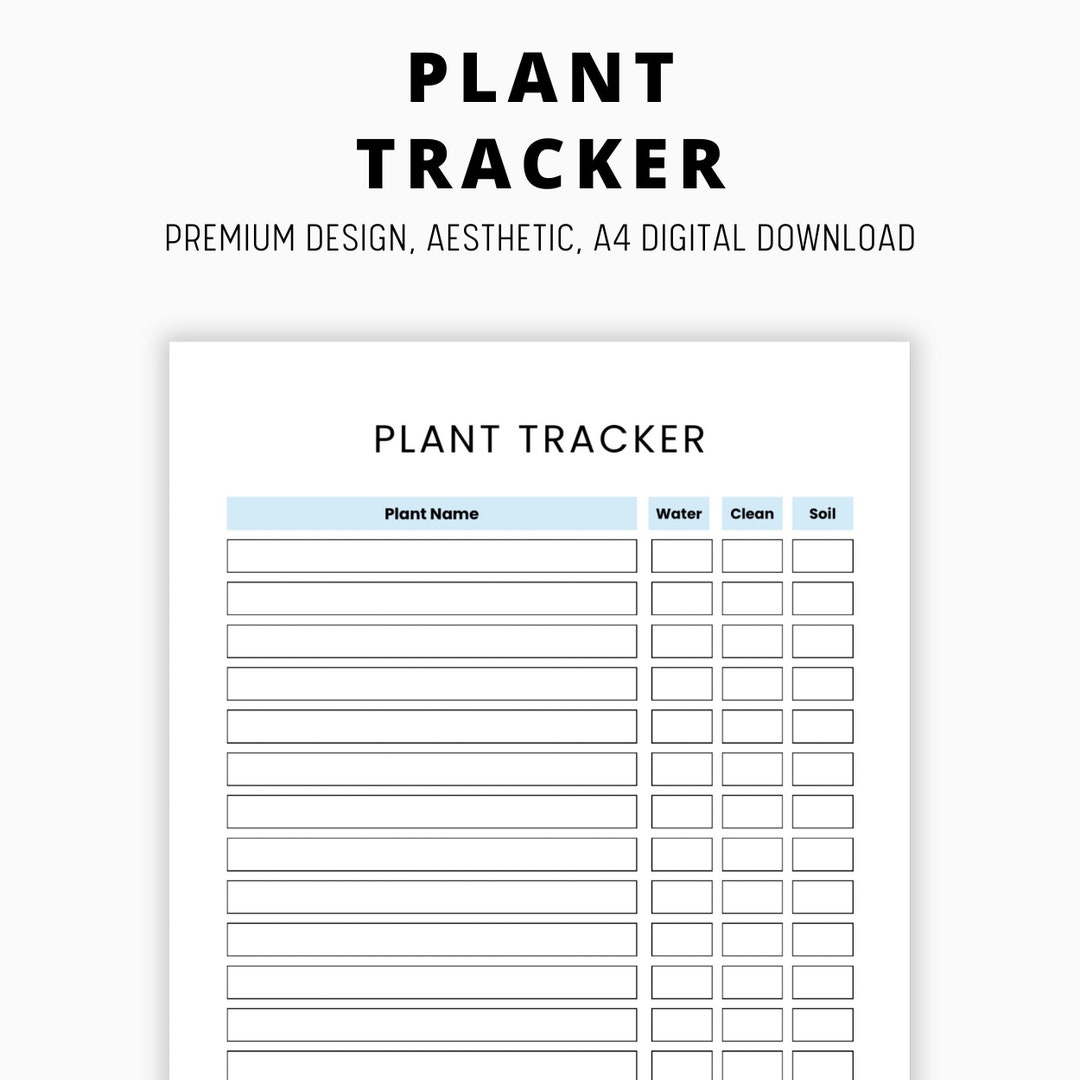 Plant Tracker, Editable Plant Journal, Garden Planner, Plant Care Card ...