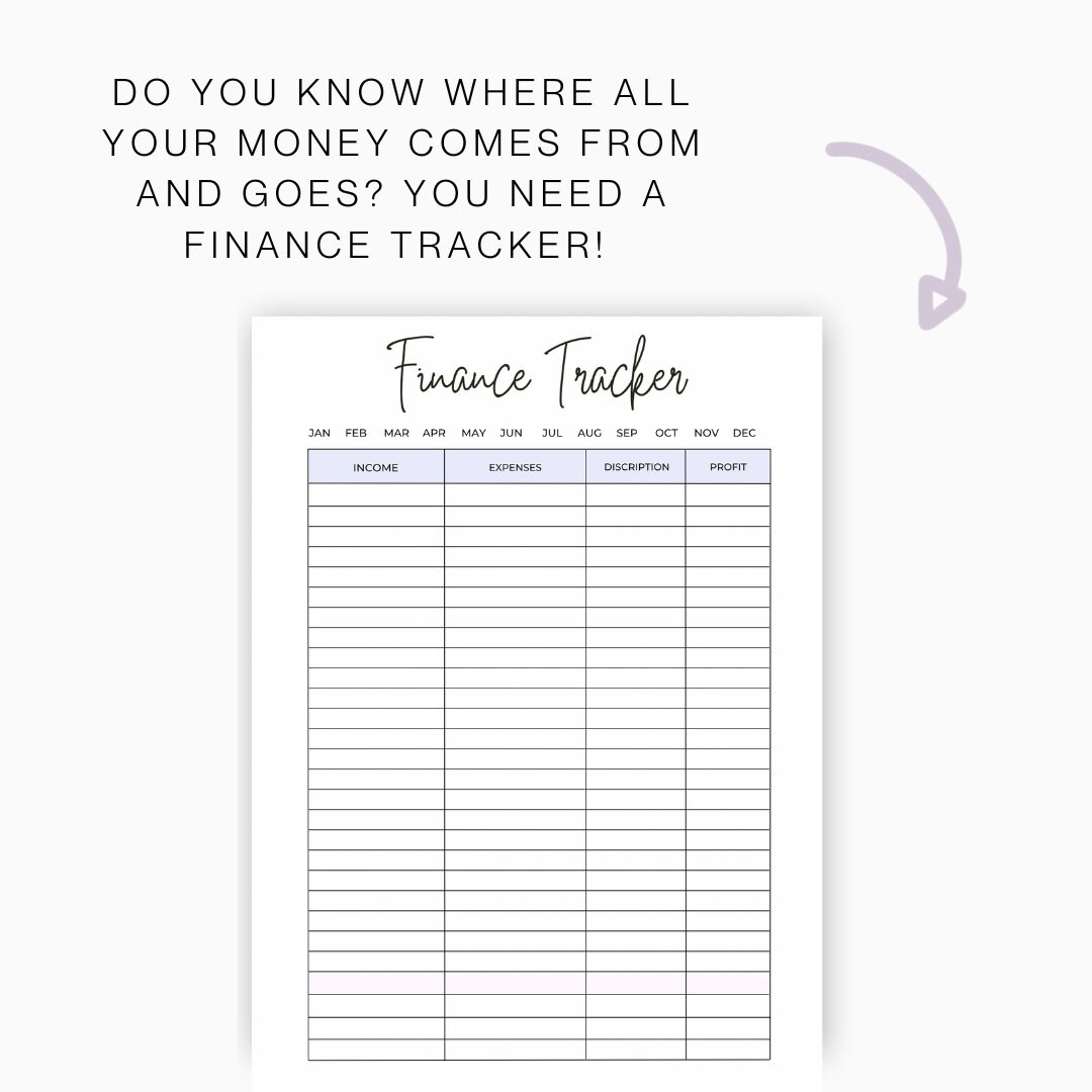 Finance Tracker for Beginners, Income and Expense Tracker, Money ...