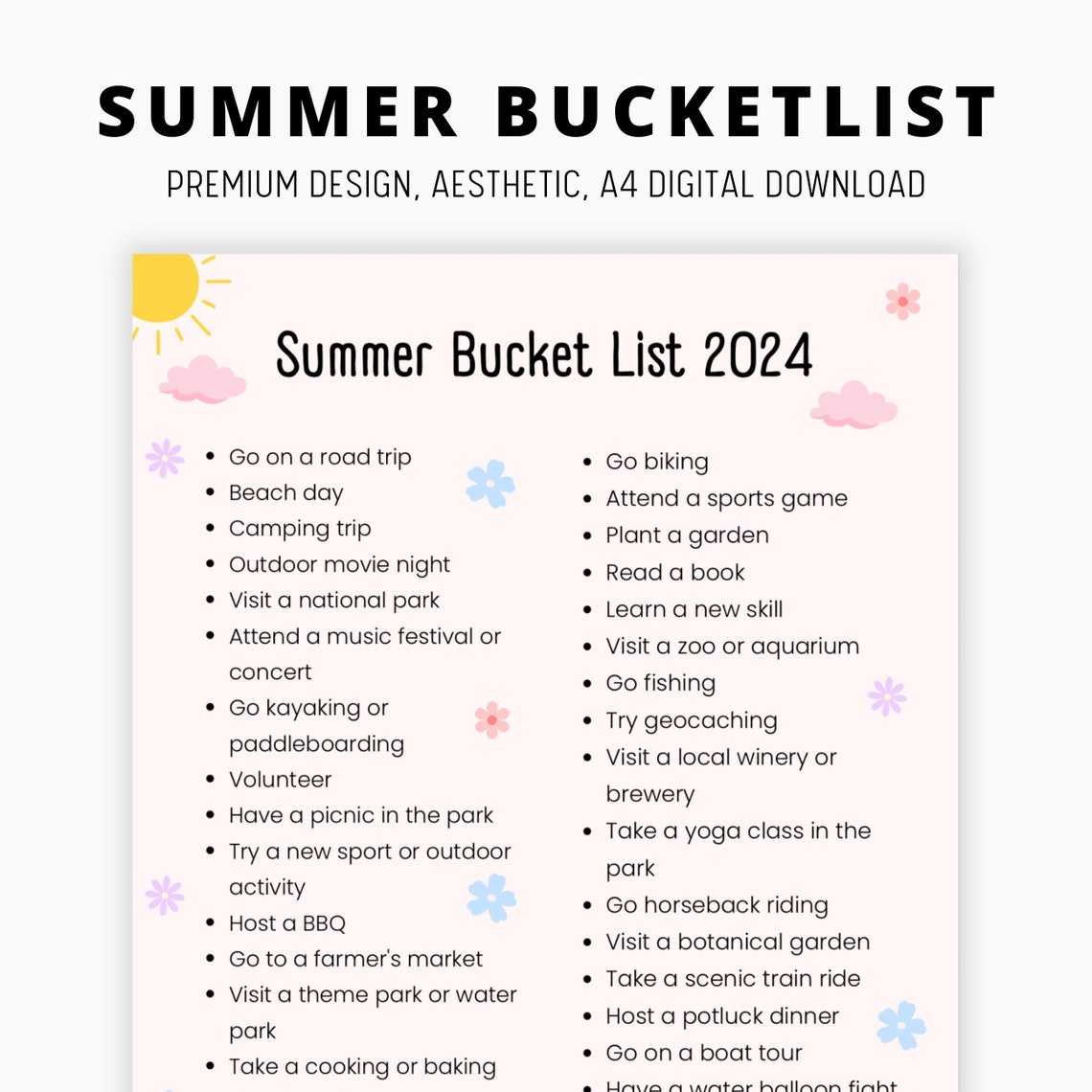Summer Bucket List, Ultimate Summer Plan, Summer Break, Adventure List ...