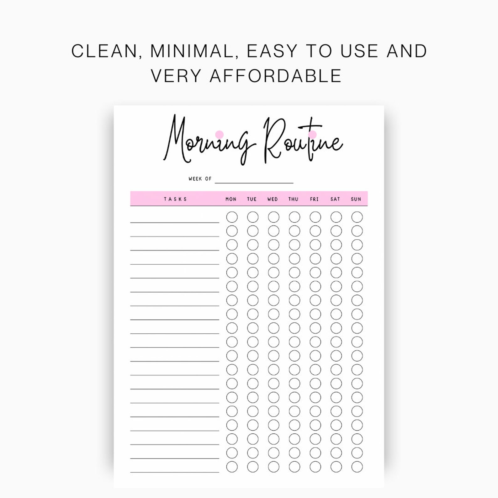 Daily Routine Printable, Productive Routine Tracker, Morning Routine ...